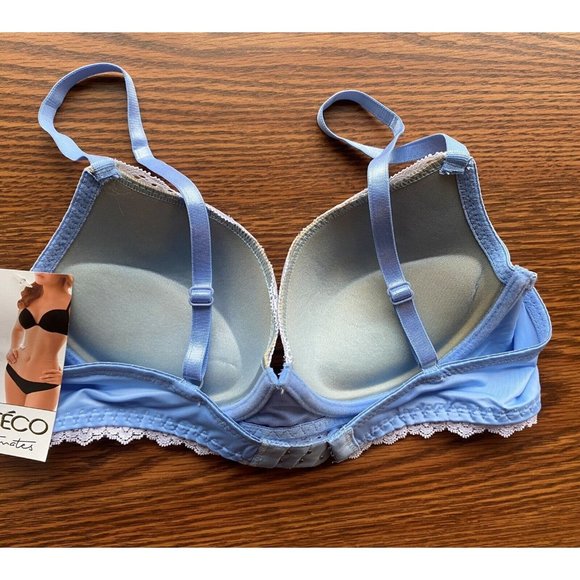 Inteco | Intimates & Sleepwear | Inteco Intimates Size 34c Blue Pushup ...